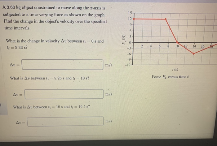 Solved A 3.63 kg object constrained to move along the z-axis | Chegg.com
