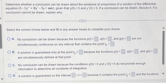Solved Determine whether a conclusion can be drawn about the | Chegg.com