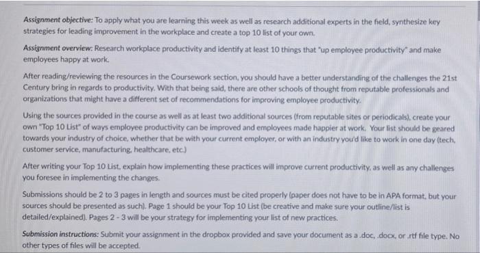 Solved Assignment Objective To Apply What You Are Learning 3076