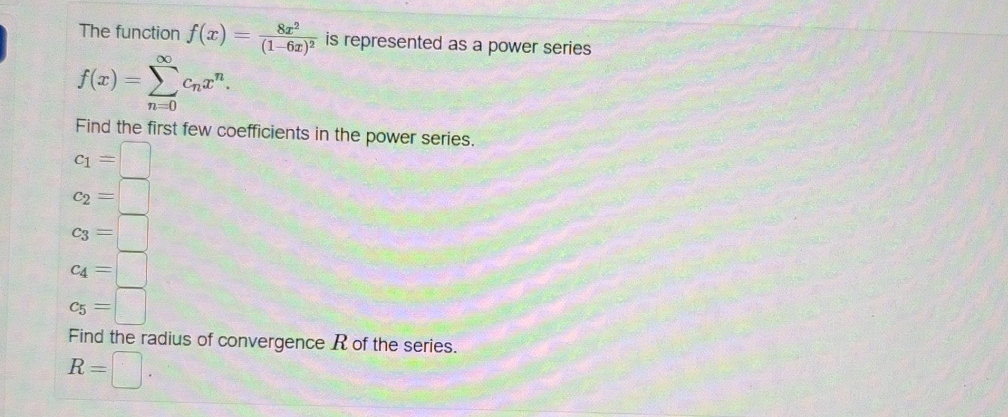 Solved The function f(x)=8x2(1-6x)2 ﻿is represented as a | Chegg.com