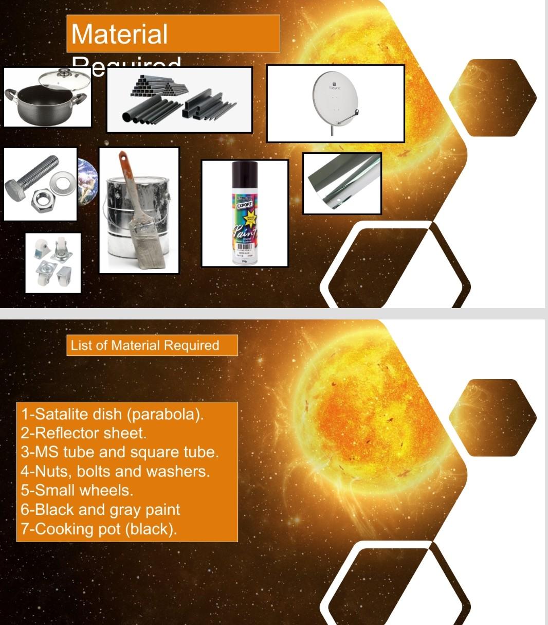 Solved This project about solar cooker I want small | Chegg.com