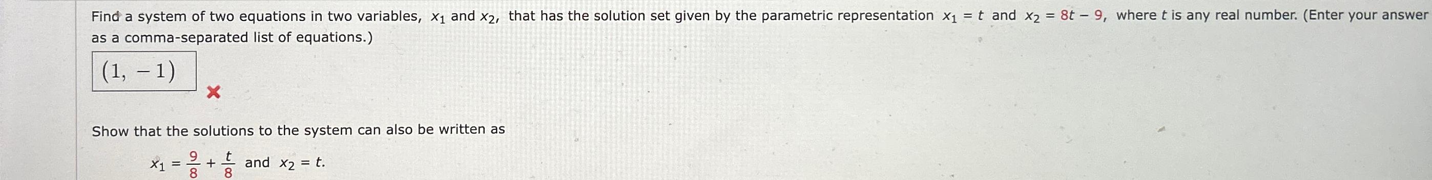 Solved as a comma-separated list of equations.)Show that the | Chegg.com
