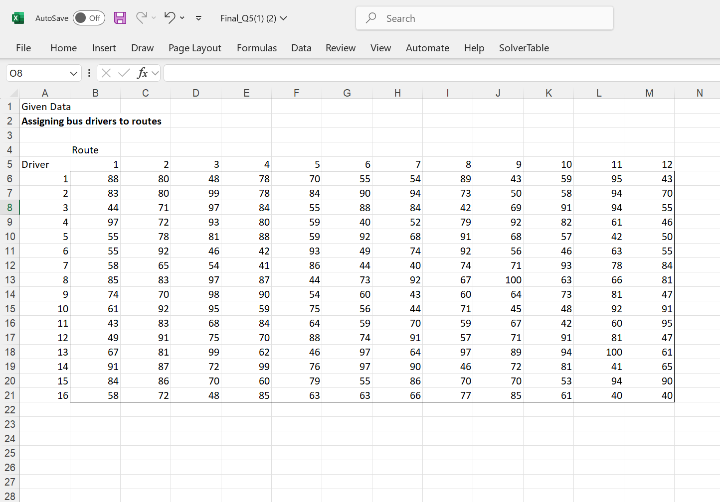 Solved A school system has 16 ﻿bus drivers that must cover | Chegg.com