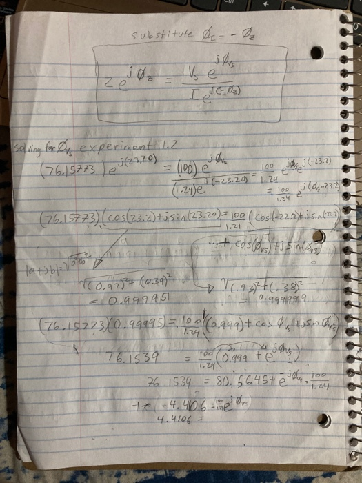 Solved solve for capital phi (Vs) which is the phase angle | Chegg.com