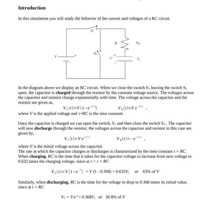 Introduction In this simulation you will study the | Chegg.com