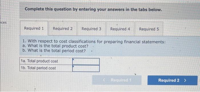 Solved Problem 1-24 (Static) Different Cost Classifications | Chegg.com