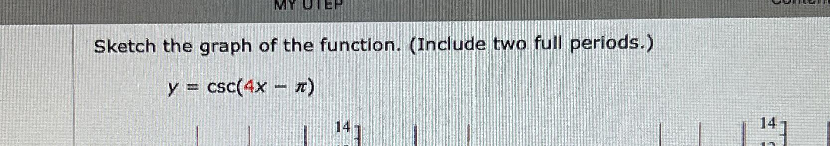Solved Sketch the graph of the function. (Include two full | Chegg.com