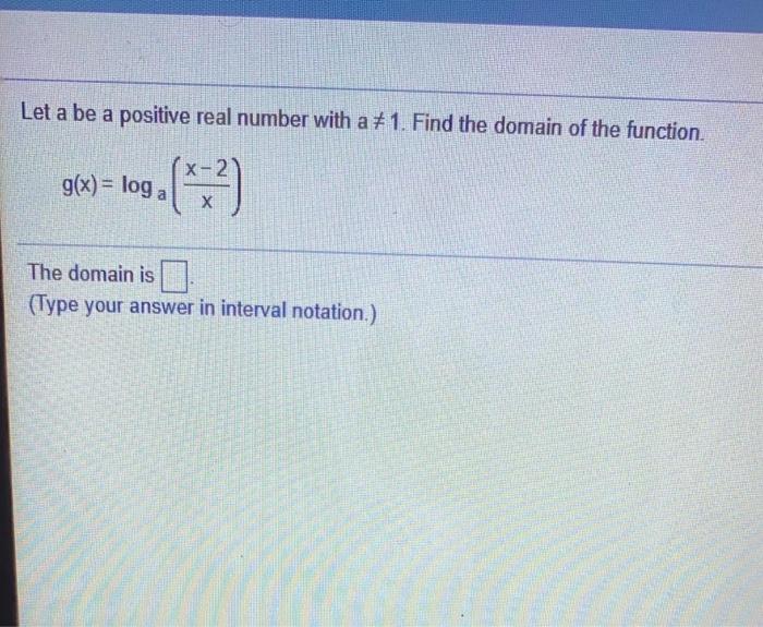 Solved Let a be a positive real number with a # 1. Find the | Chegg.com