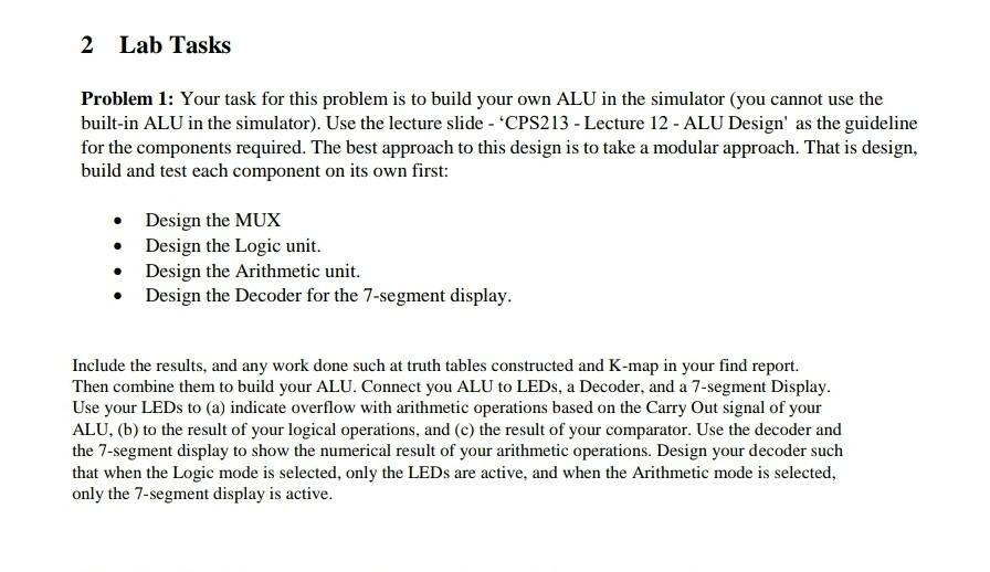 Solved Problem 1: Your task for this problem is to build | Chegg.com