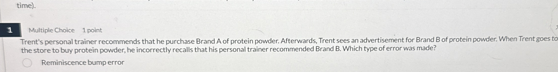 Solved time).1Multiple Choice1 ﻿pointTrent's personal | Chegg.com