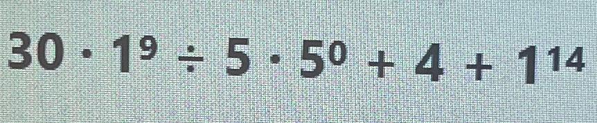 Solved 30*19÷5*50+4+114 | Chegg.com