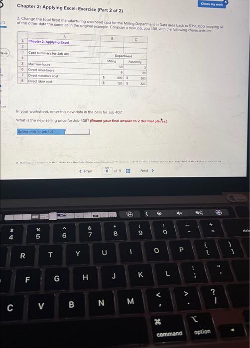 Chapter 2: Applying Excel: Excel Worksheet (Part 1 of | Chegg.com