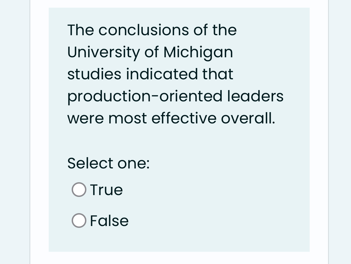 Solved The conclusions of the University of Michigan studies | Chegg.com