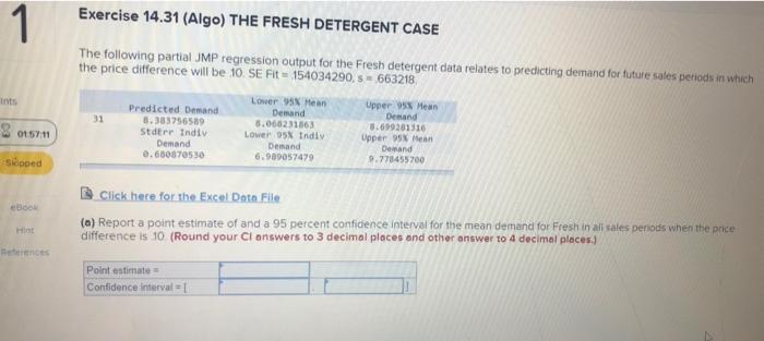 Solved The following partial JMP regression output for the | Chegg.com