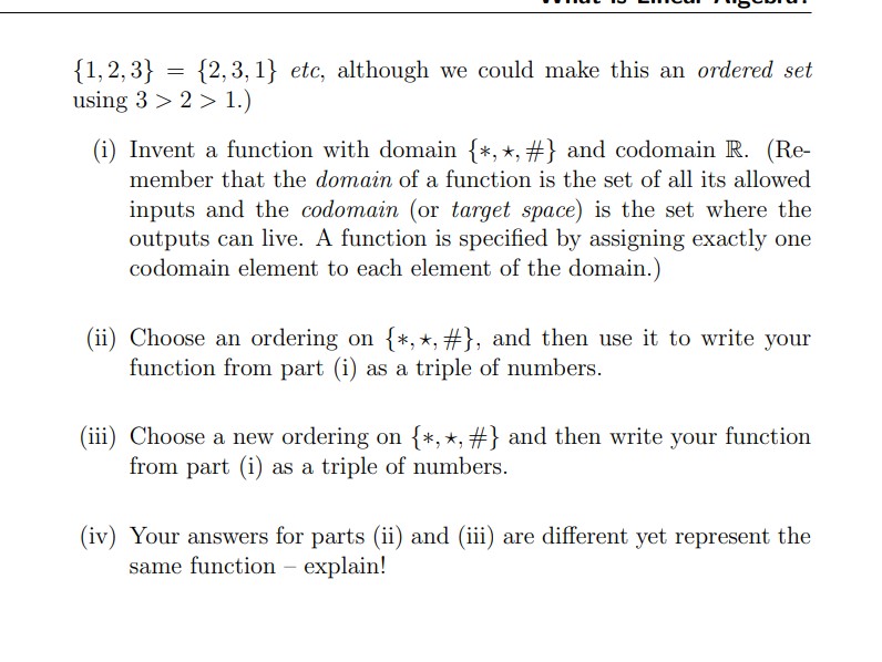 Solved {1,2,3}={2,3,1} ﻿etc, although we could make this an | Chegg.com