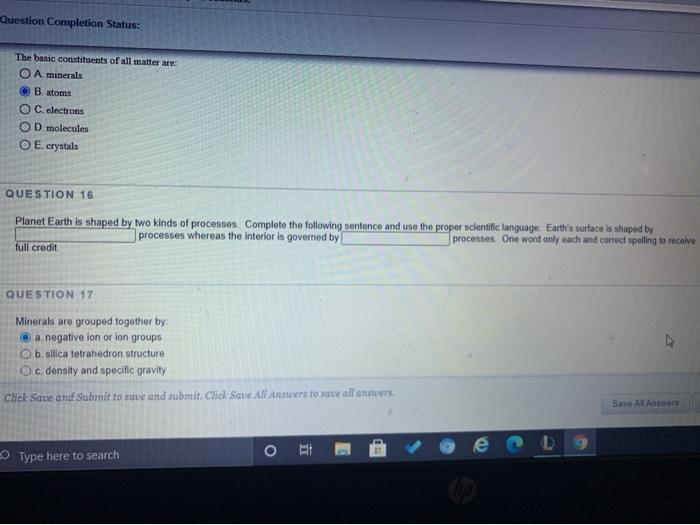 Solved Question Completion Status: The basic constituents of | Chegg.com