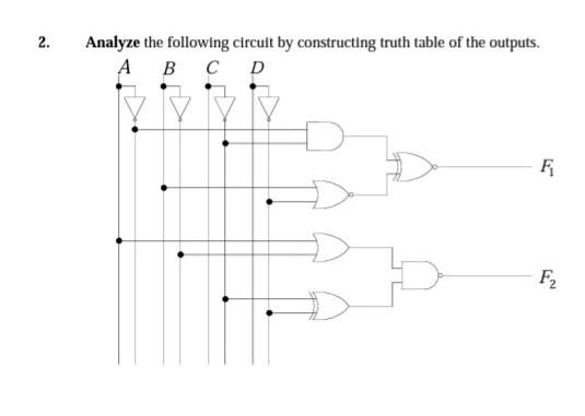 Solved 2. Analyze the following circuit by constructing | Chegg.com