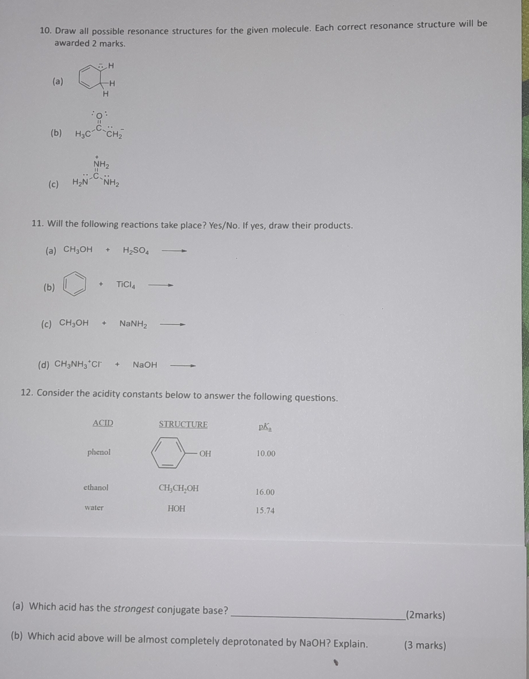 Solved Draw all possible resonance structures for the given | Chegg.com
