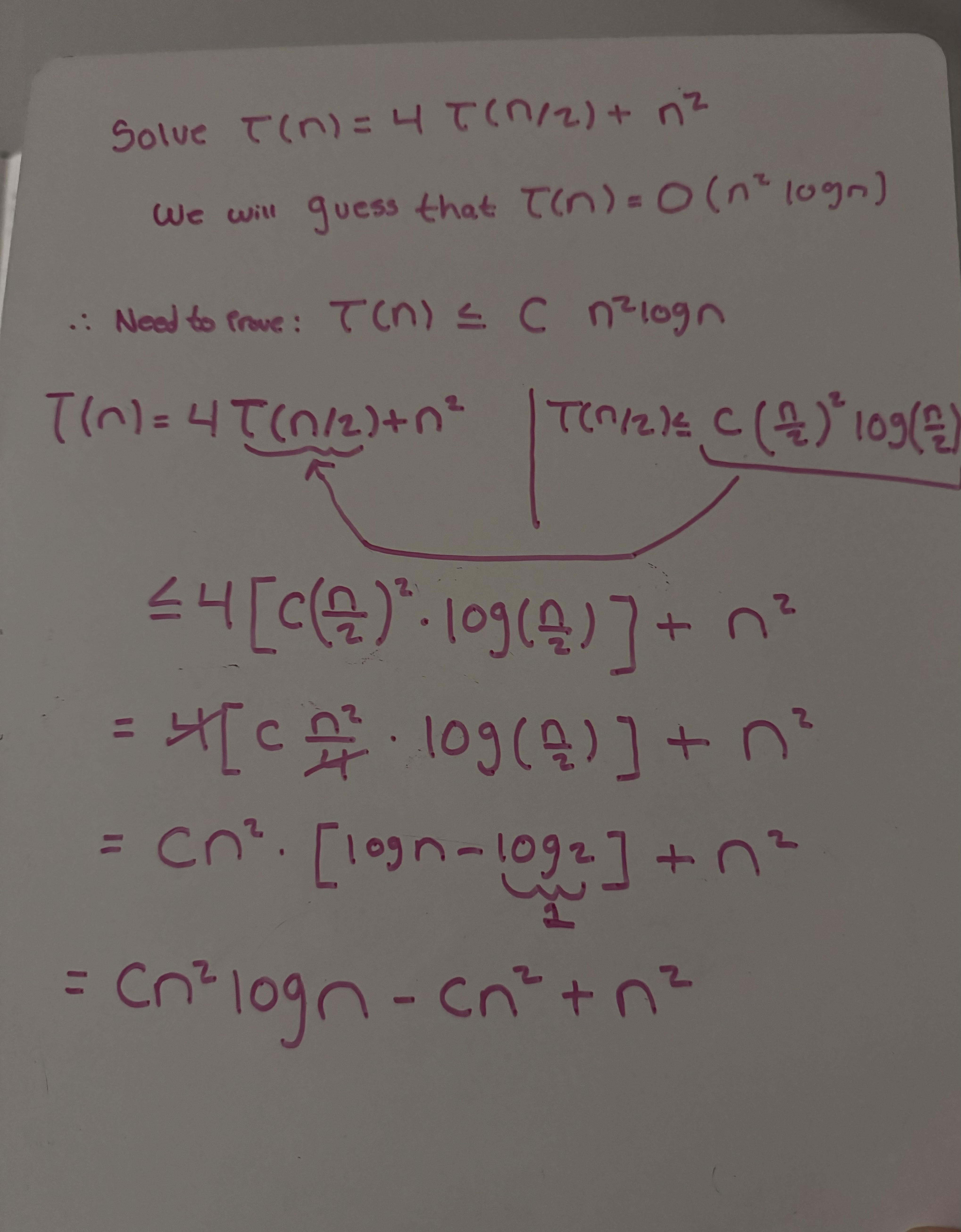 Solved I need to solve the following reccurence using | Chegg.com