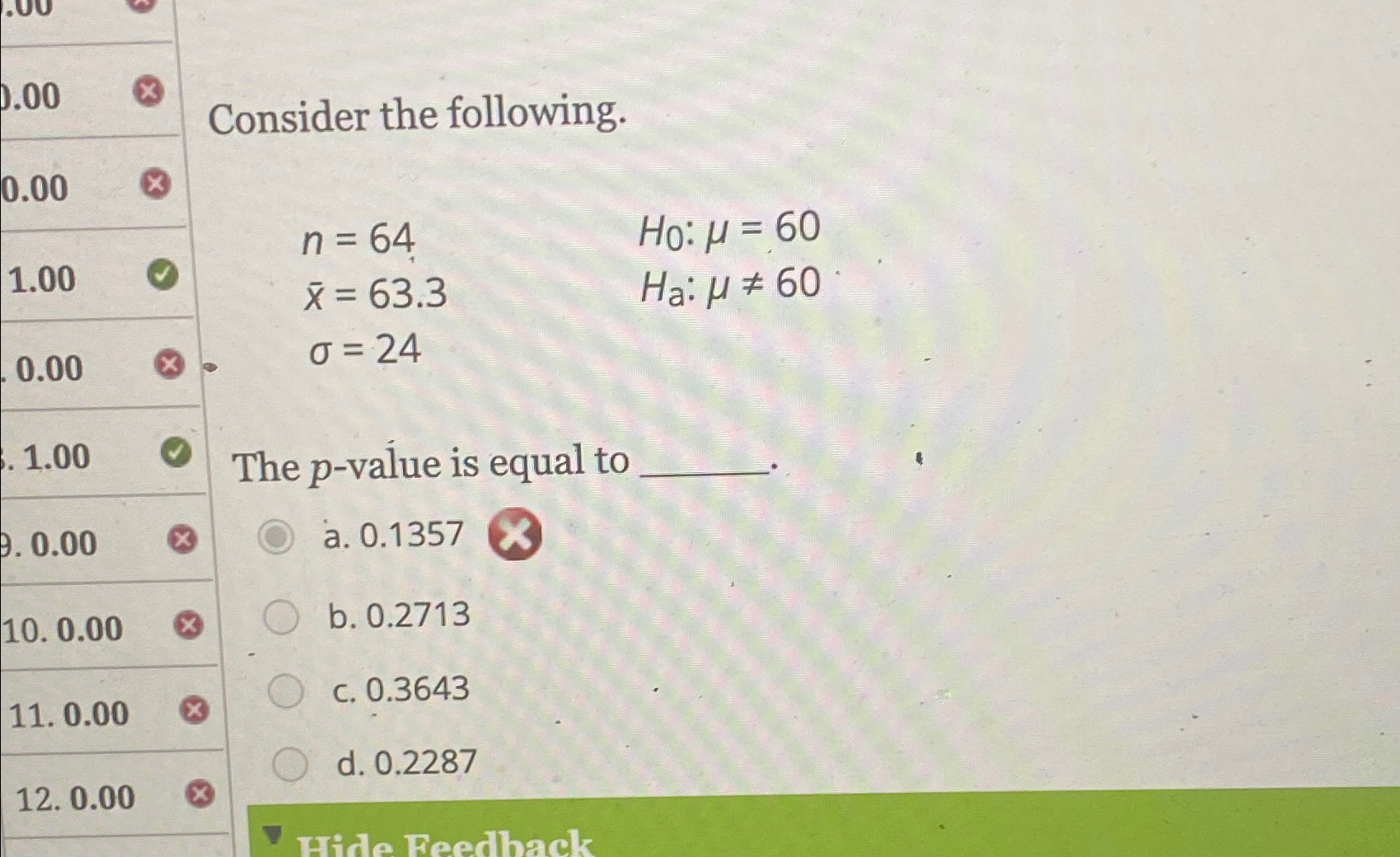 Solved Consider the | Chegg.com