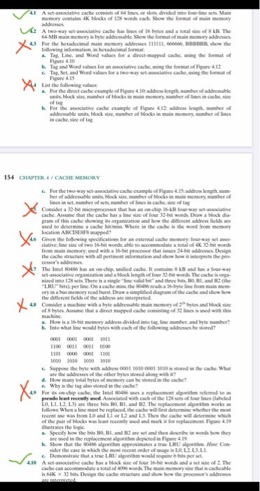 Solved Aset-associative cache consists of 64 lines or slots | Chegg.com