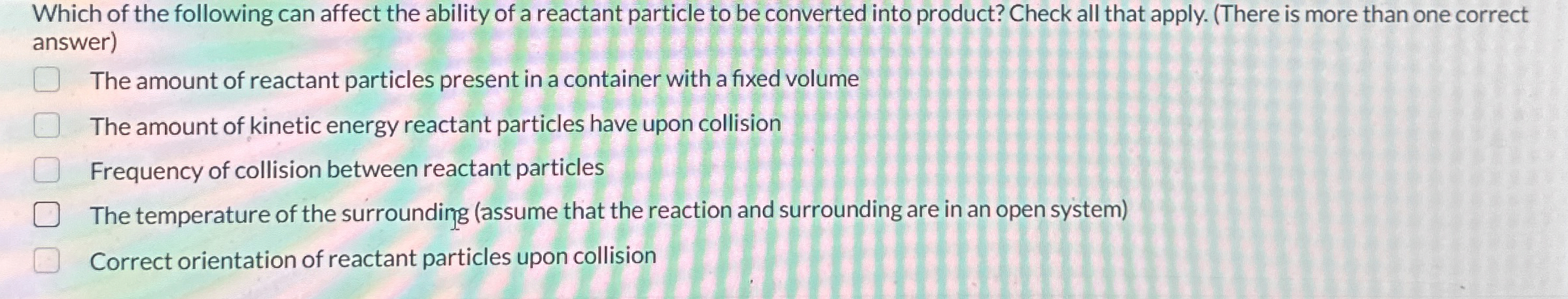 Solved Which of the following can affect the ability of a | Chegg.com