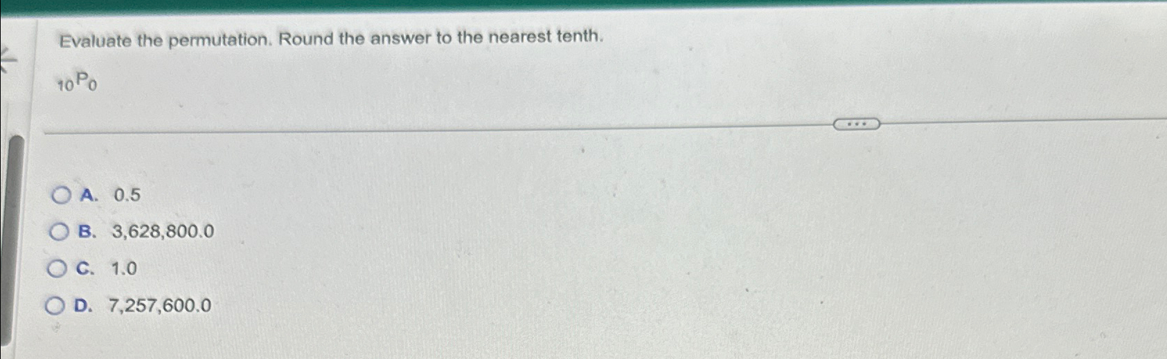 Solved Evaluate the permutation. Round the answer to the | Chegg.com