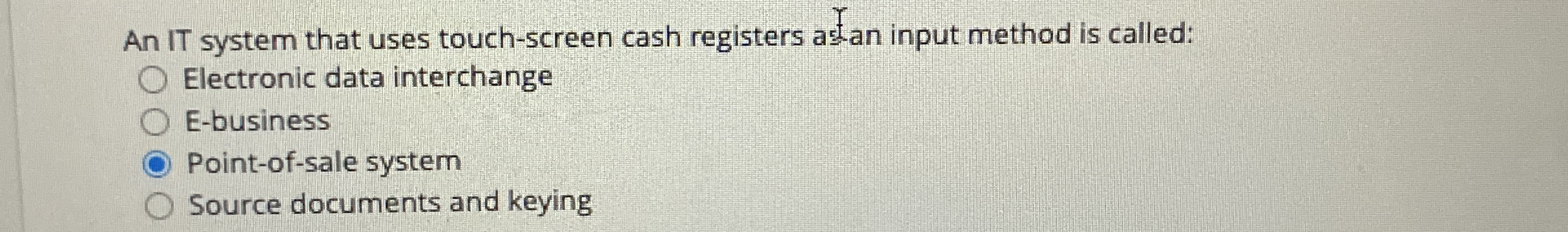 An IT system that uses touch-screen cash registers | Chegg.com