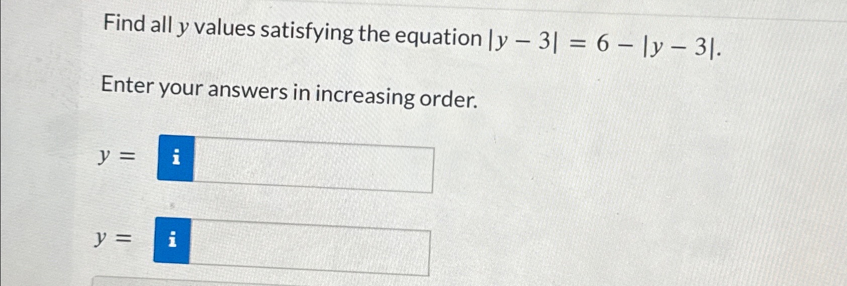Solved Find all y ﻿values satisfying the equation | Chegg.com