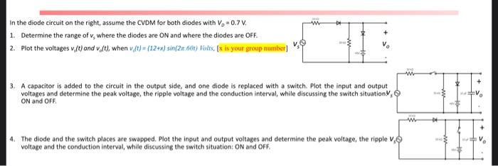 Solved Plot the input and output voltages and determine the | Chegg.com