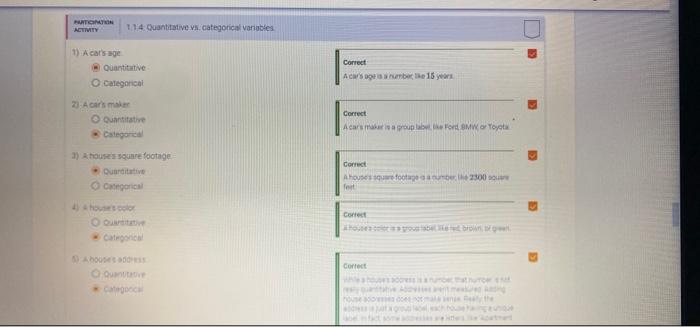 Solved ACTIVITY 114 Quantitative categorical variables 1) A | Chegg.com