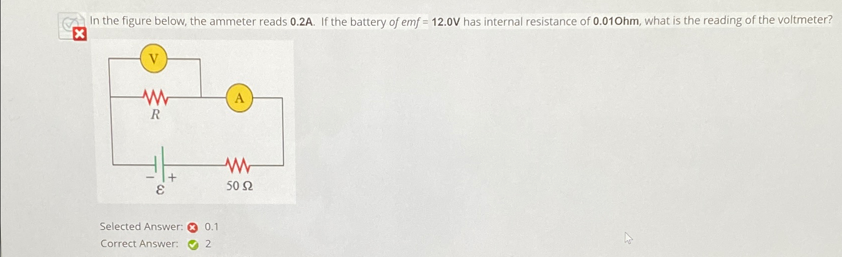 Solved In the figure below, the ammeter reads 0.2A. ﻿If the | Chegg.com