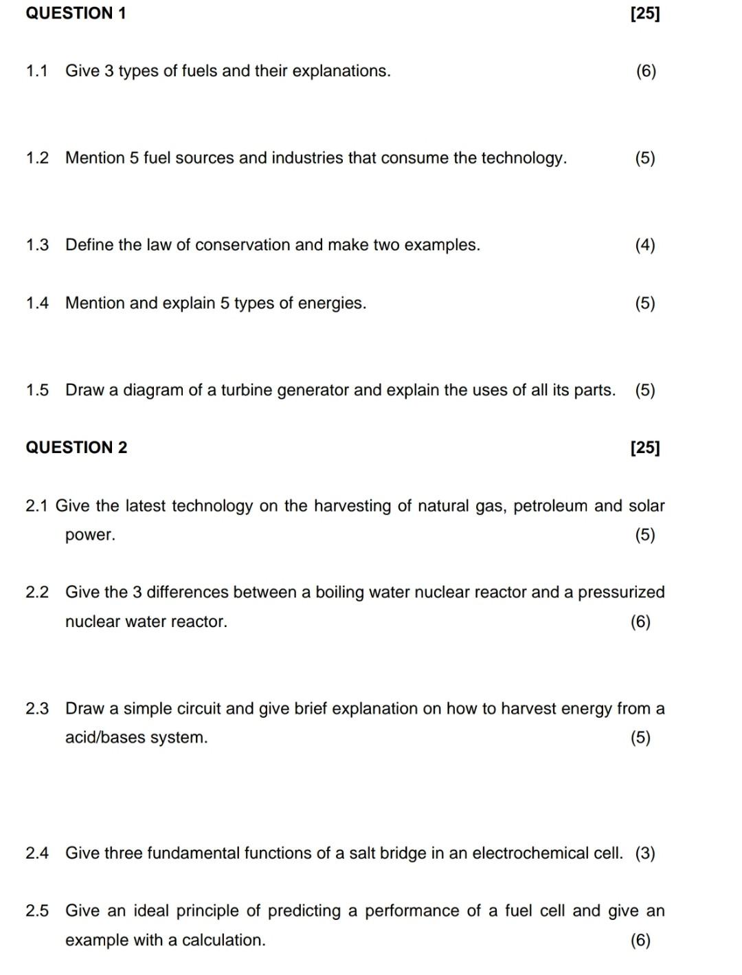 Solved 1.1 Give 3 types of fuels and their explanations. 1.2 | Chegg.com