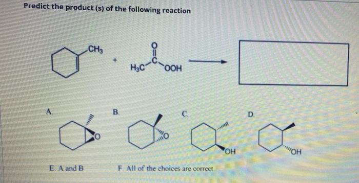 Solved Predict the product(s) of the following reaction CH3 | Chegg.com