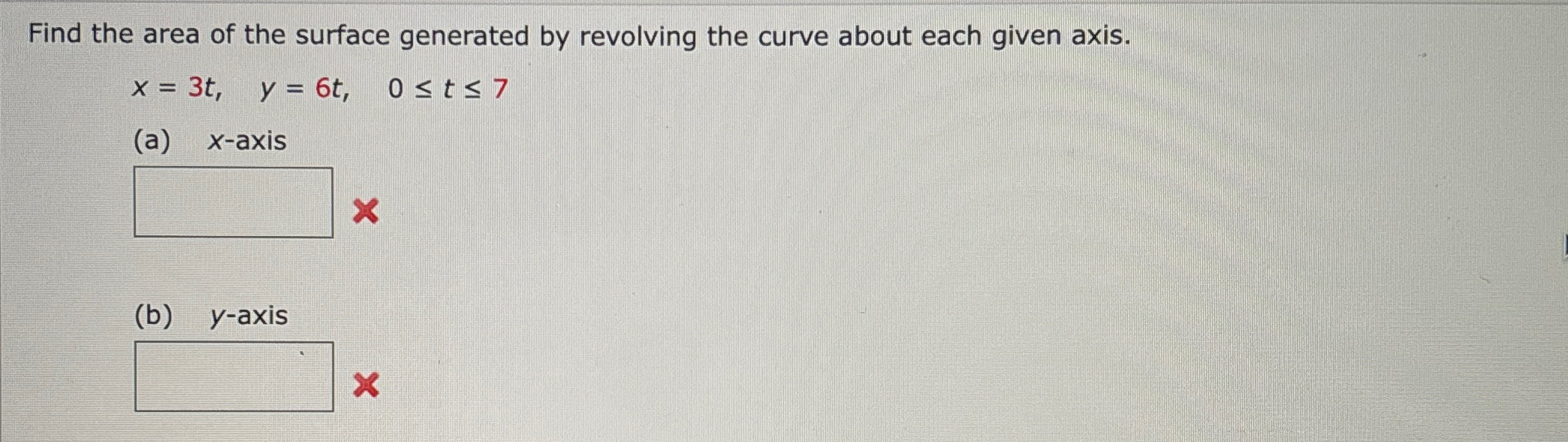 Find the area of the surface generated by revolving | Chegg.com