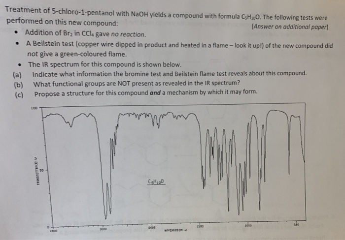 Solved Treatment of 5-chloro-1-pentanol with NaOH yields a | Chegg.com
