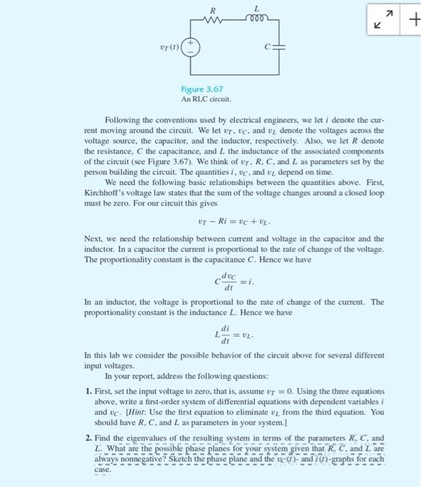 in question 1 I ended up with the system dvc/dt = | Chegg.com