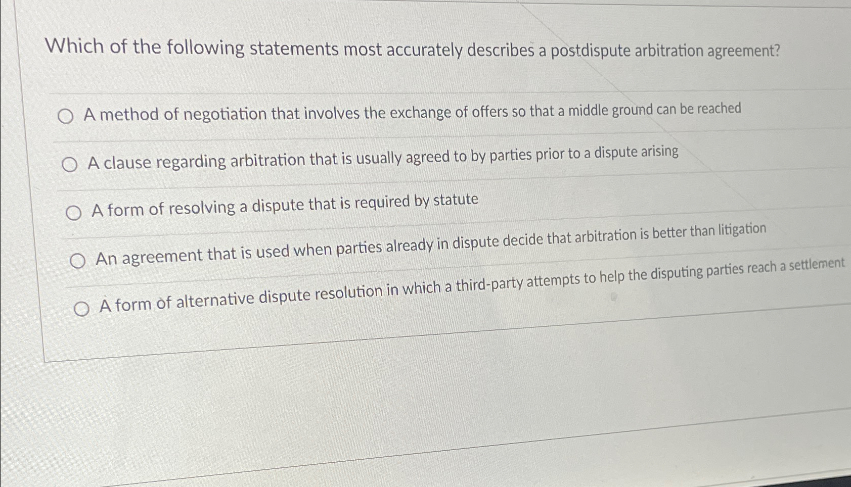 Solved Which of the following statements most accurately | Chegg.com