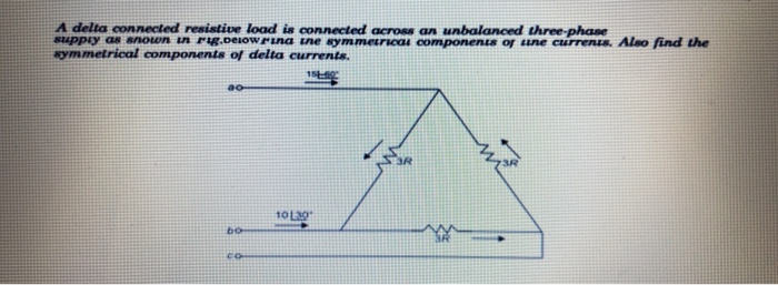 Solved A delta connected resistive load is connected across | Chegg.com