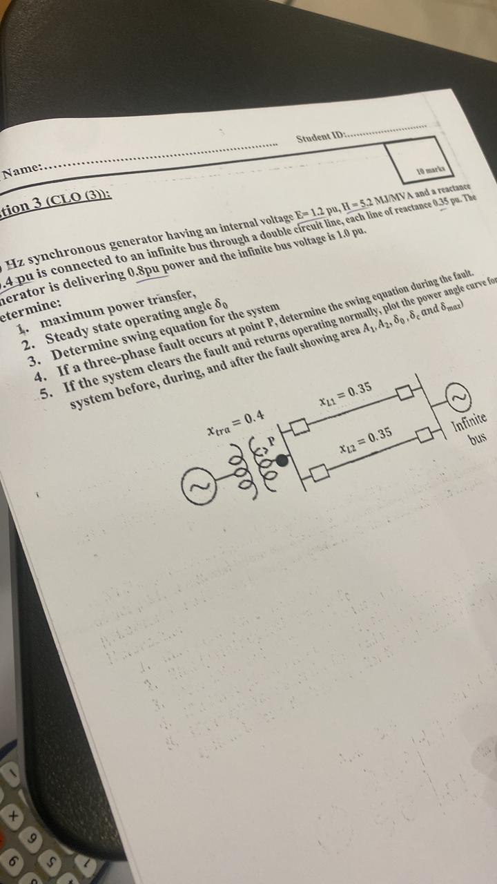 Solved synchronous generator having an internal voltage | Chegg.com
