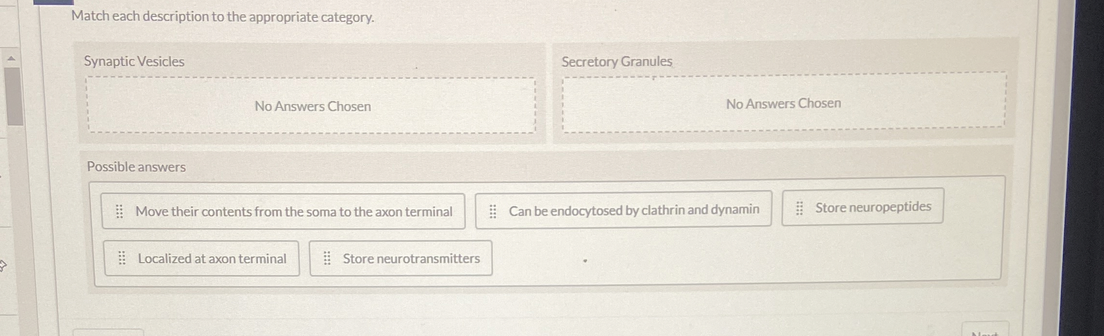 Solved Match each description to the appropriate | Chegg.com