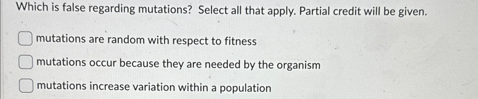 Solved Which is false regarding mutations? Select all that | Chegg.com