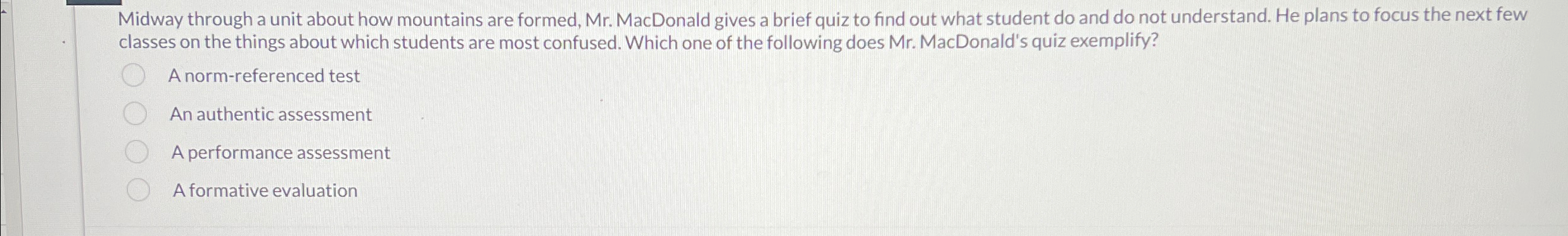 Solved Midway through a unit about how mountains are formed, | Chegg.com