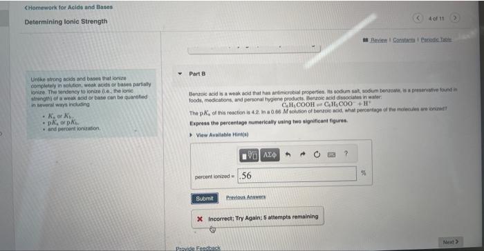 Solved SHamework for Acids and Bases Determining lonic | Chegg.com