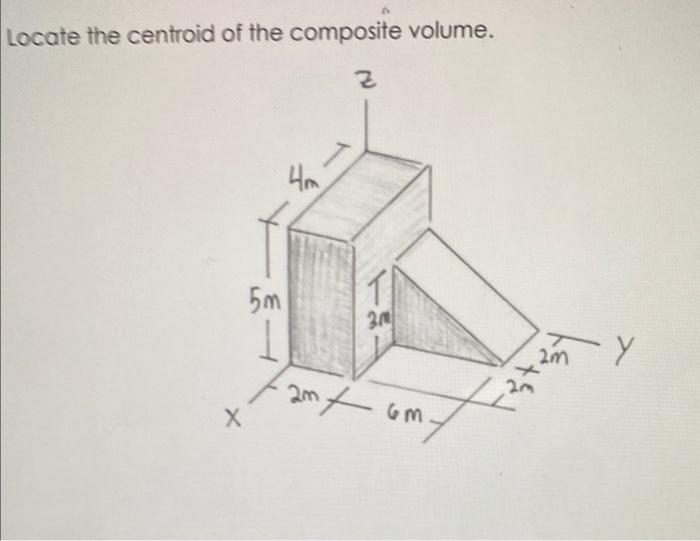 Solved Locate the centroid of the composite volume. | Chegg.com