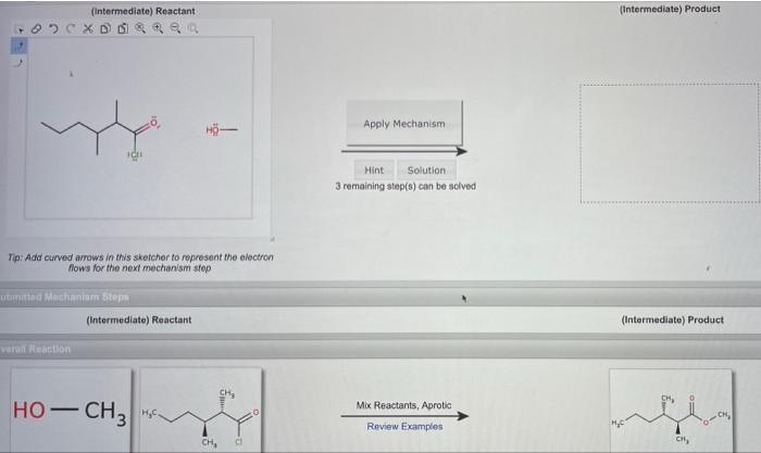 Solved (Intermediate) Product (intermediate) Reactant XD HD- | Chegg.com