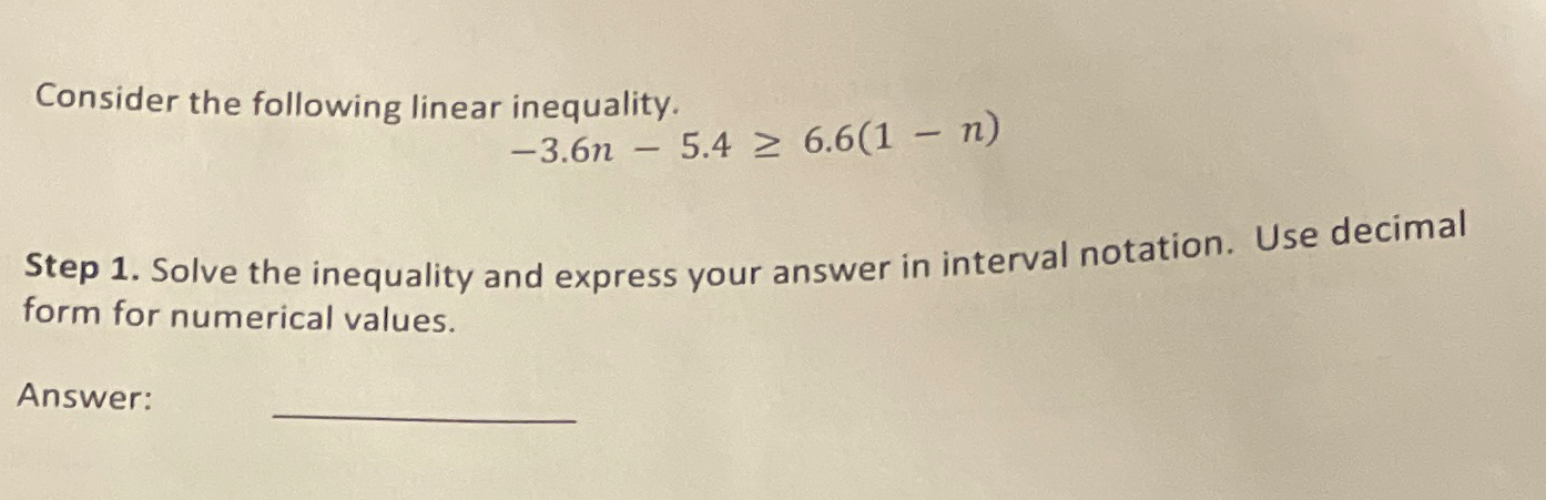Solved Consider the following linear | Chegg.com