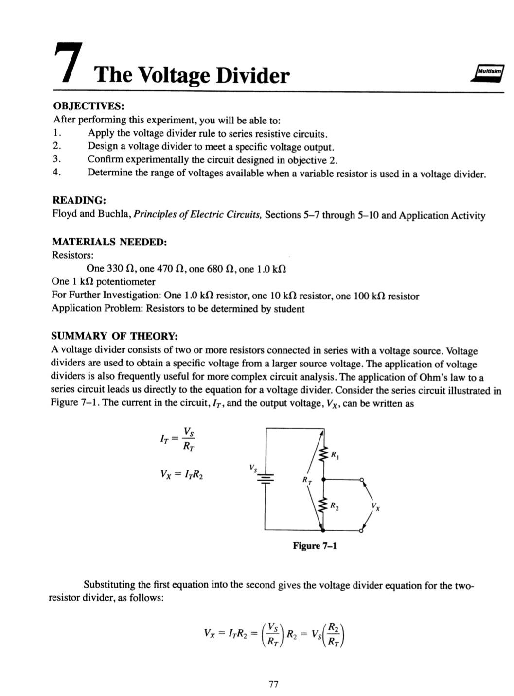 Solved READING: Floyd and Buchla, Principles of Electric | Chegg.com