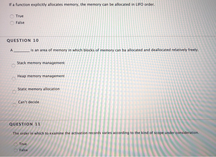 Solved memory management technique needs to be used For the | Chegg.com