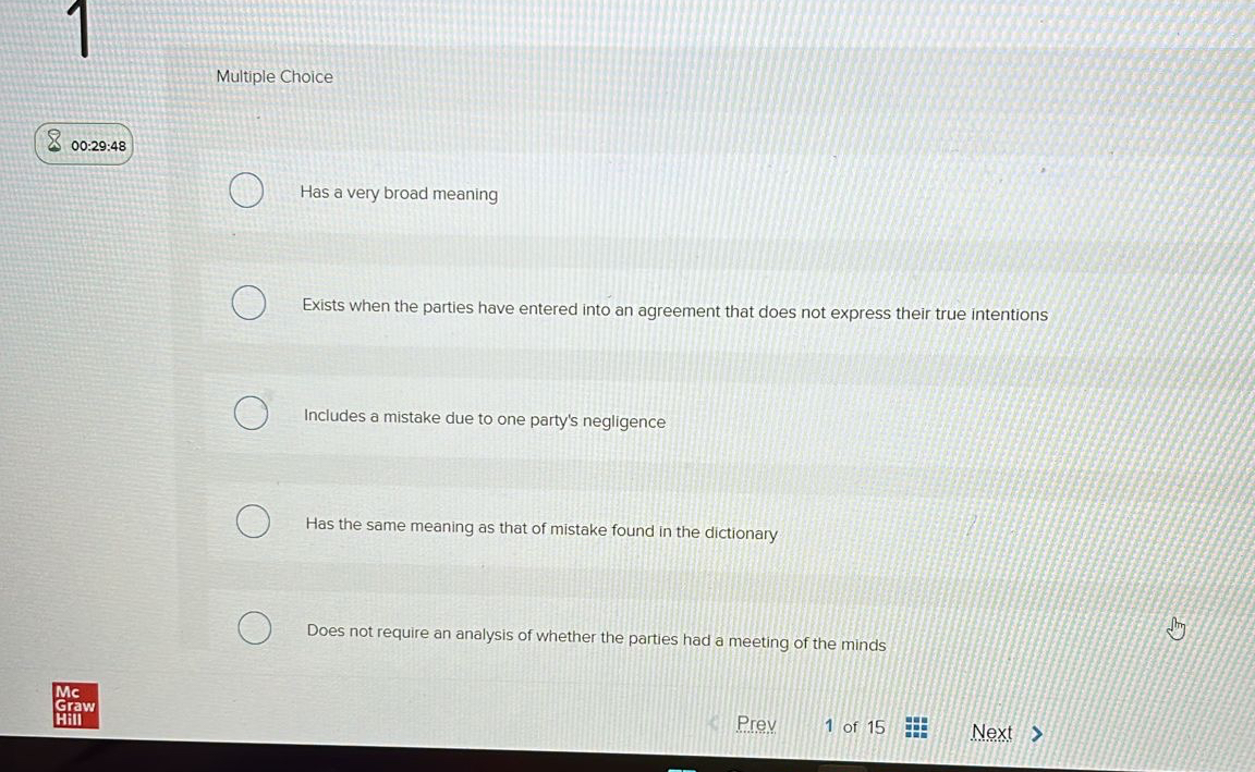 Solved Multiple Choice00:29:48Has a very broad meaningExists | Chegg.com